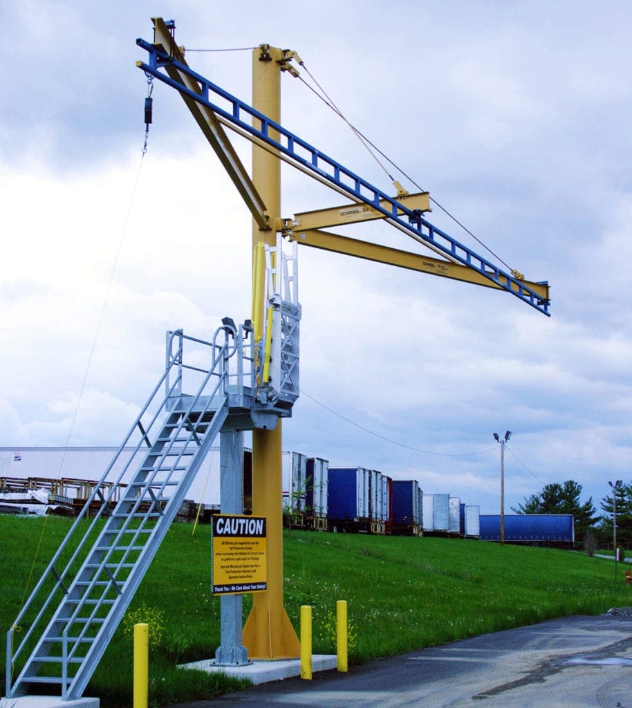 single-pole-tether-track-system | CraneWerks