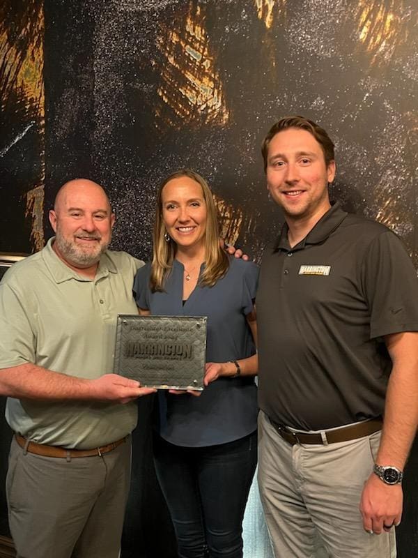 8th Distributor Excellence Award from Harrington Hoists